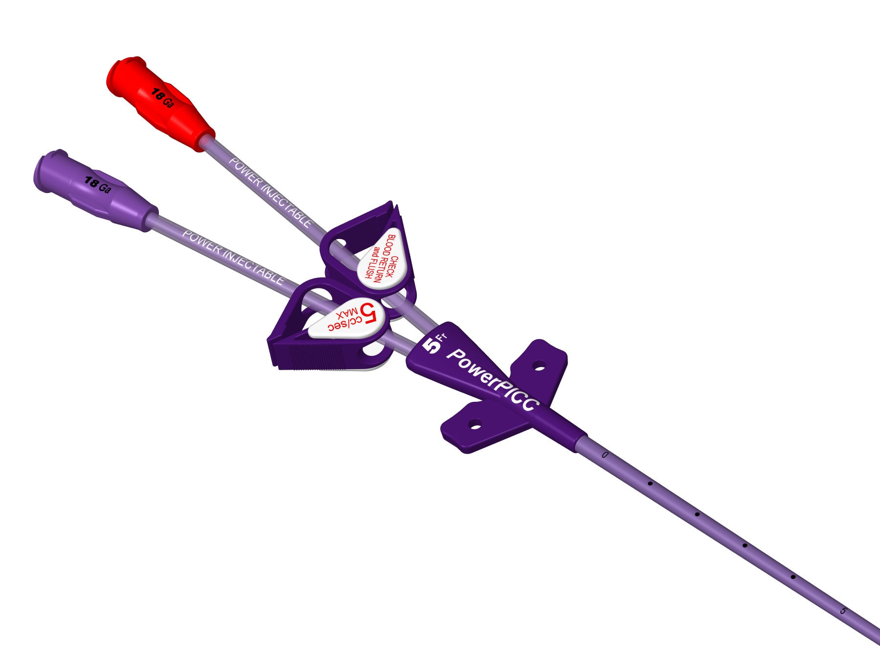 PowerPICC™ Catheter 5 Fr Dual-lumen with 135 cm Guidewire - 8275335 | BD